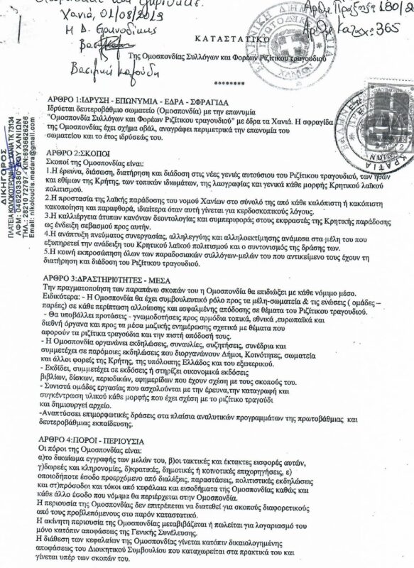 ΕΠΙΚΥΡΩΜΕΝΟ ΚΑΤΑΣΤΑΤΙΚΟ ΟΜΟΣΠΟΝΔΙΑΣ - Ριζίτικα